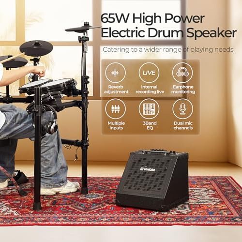 Vangoa Electric Drum Amp 65W Professional Wireless Electronic Amplifier ...