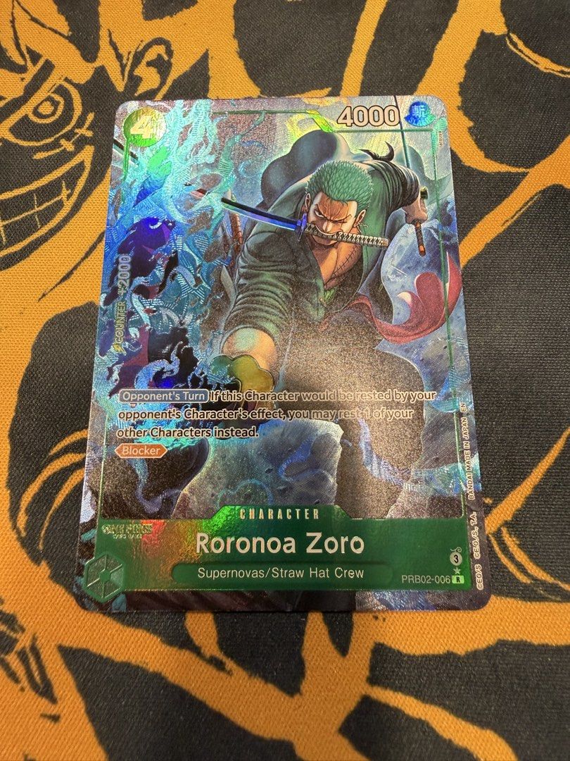 One Piece Card Game - English PRB02-006 Roronoa Zoro, Hobbies & Toys ...