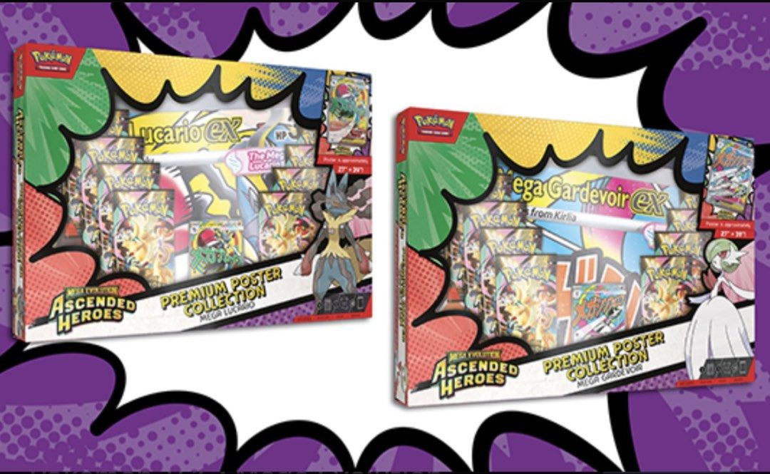 WTB Pokemon TCG Ascended Heroes Premium Poster Collection Deluxe Pin ...