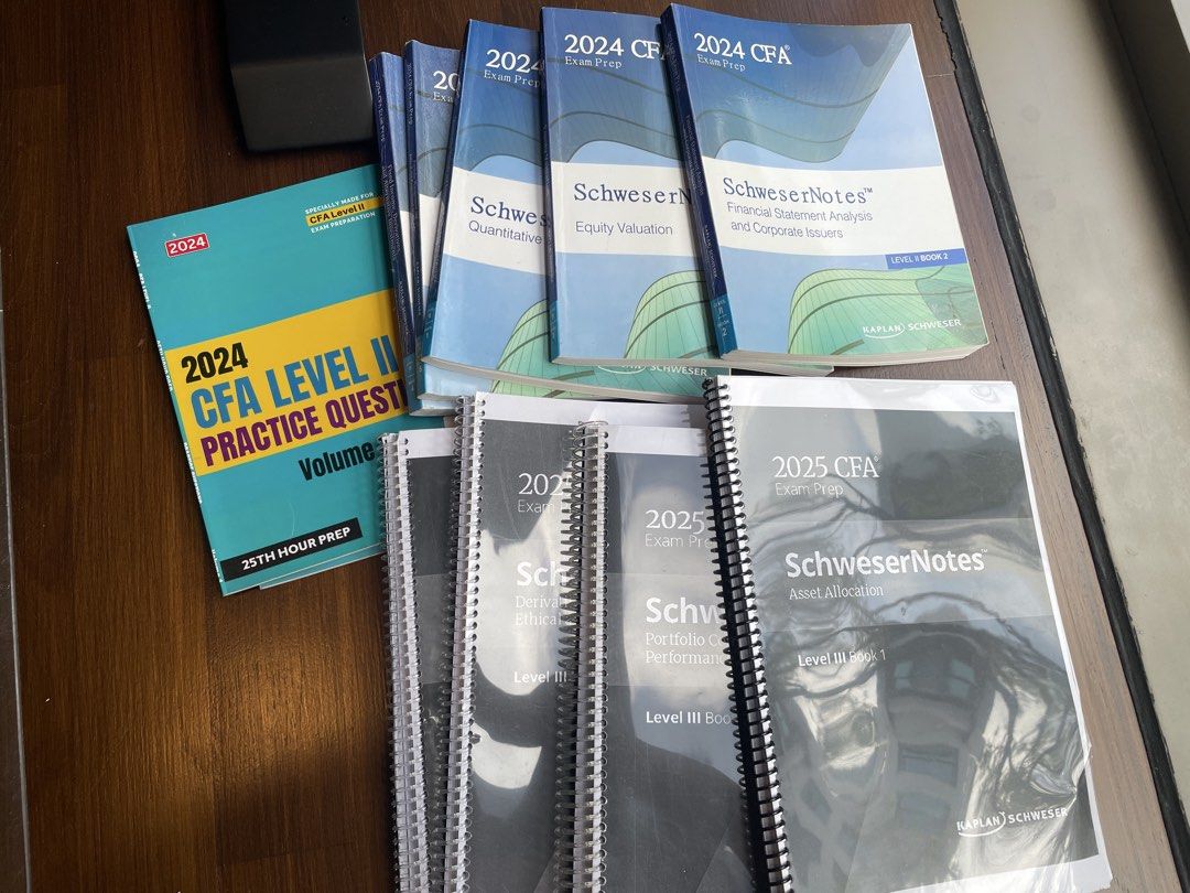 CFA Level II & III Kaplan SchweserNotes 2024 & 2025 Exam Prep, Hobbies ...