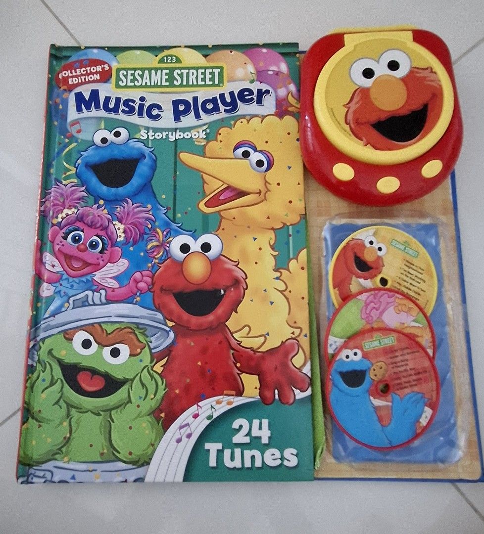 Sesame Street Music Player Storybook + Sticker Books, Hobbies & Toys ...