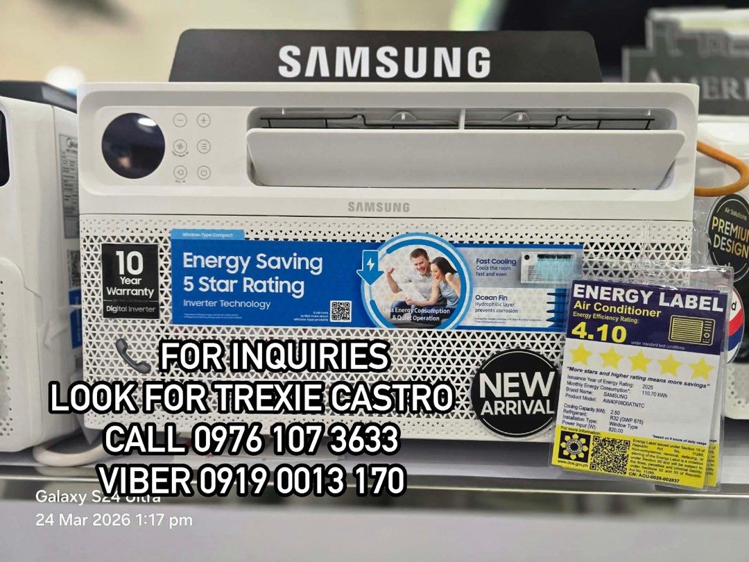 🔸 SAMSUNG WINDOW TYPE AIRCON INVERTER NEW MODEL AW40F09D0A AW40F12D0A 🔸 ...