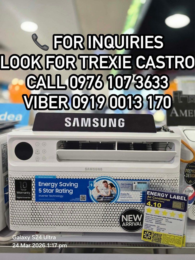 🔸 SAMSUNG WINDOW TYPE AIRCON INVERTER NEW MODEL AW40F09D0A AW40F12D0A 🔸 ...