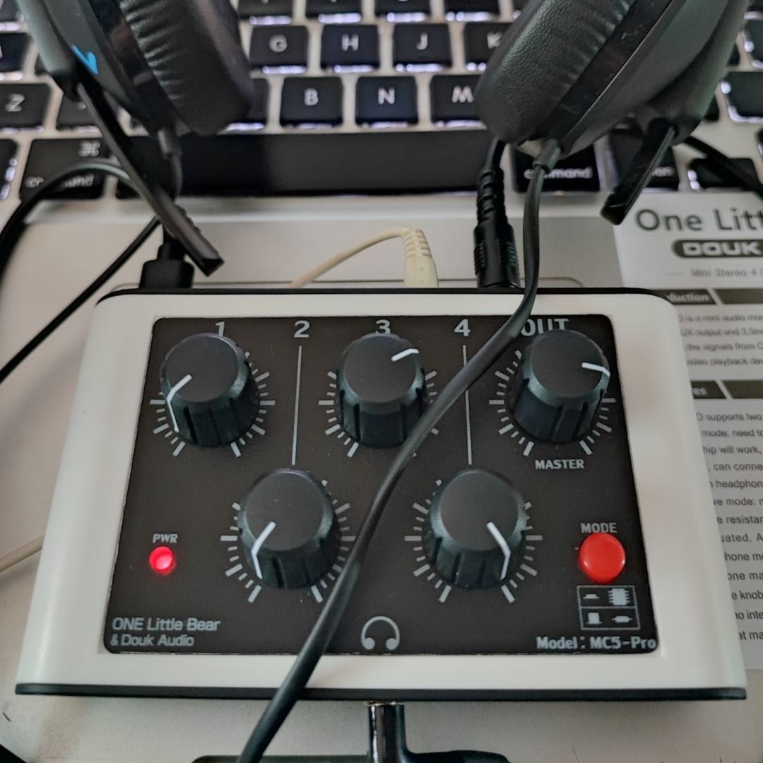 Douk Audio MX5 and MC5-Pro Active Line level headphones mixer, Audio ...