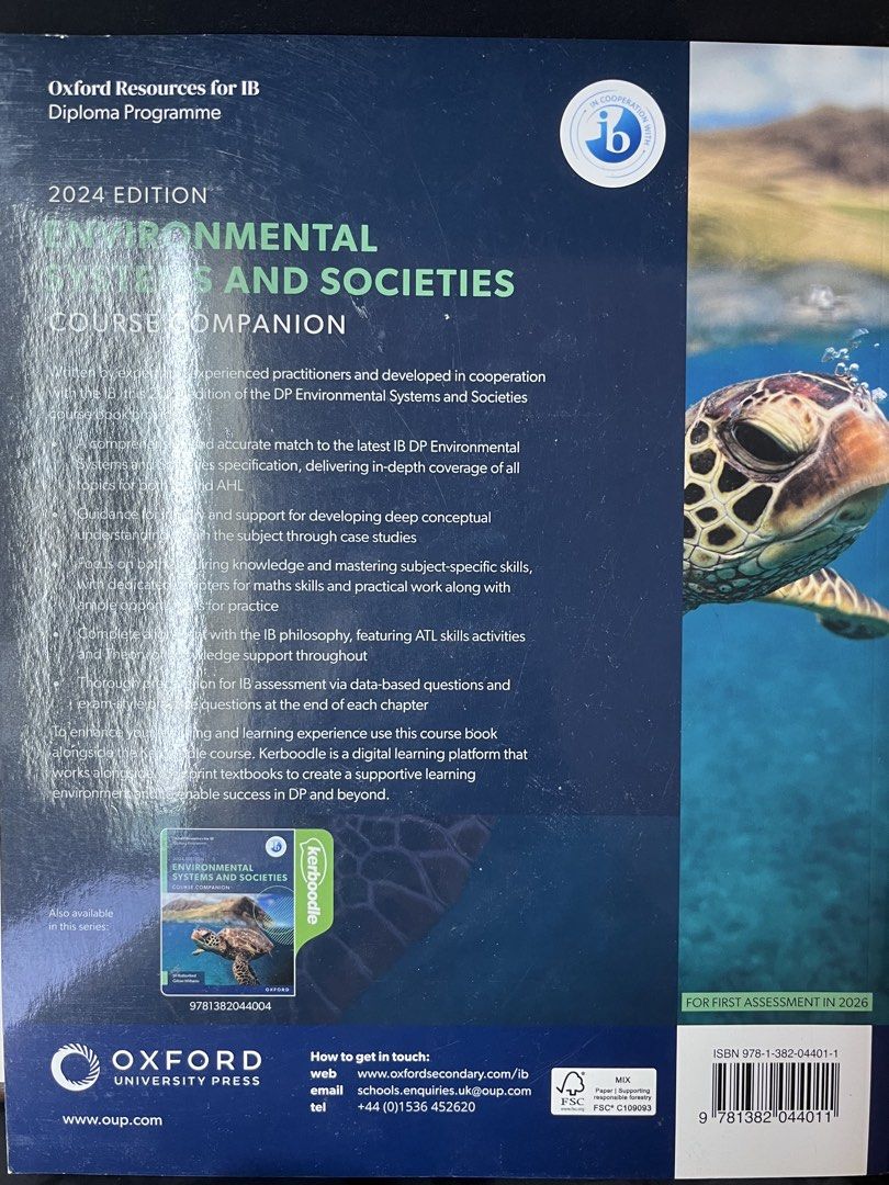 IB ESS new syllabus 2026 Oxford Environmental Systems and Societies ...