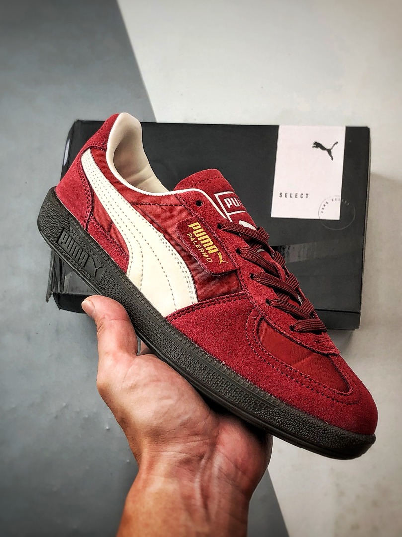 PUMA Palermo OG Red/White/Black Suede Sneakers Ready Stock, Women's ...