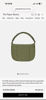 The Paper Bunny TPB Puffer Swing Bag - Orange, Women's Fashion, Bags ...