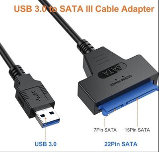 SATA to USB Adapter Cable for 2.5" and 3.5" HDD SSD, Computers & Tech ...