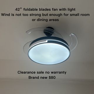 Light with fan, Furniture & Home Living, Lighting & Fans, Fans on Carousell