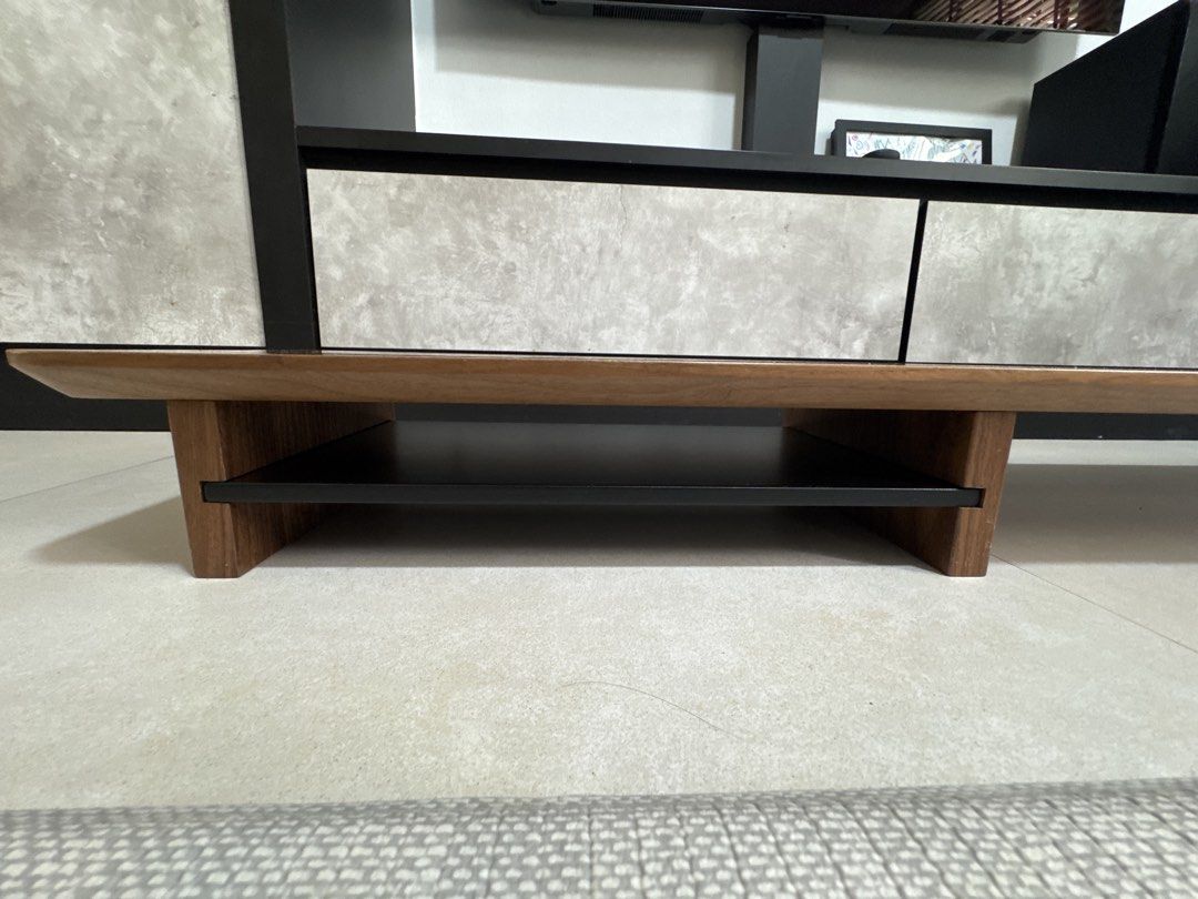 Omnidesk Arka Desk Riser Walnut, Furniture & Home Living, Furniture, TV ...