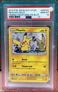 PSA 6 2019 SM Black Star Pikachu Holo Promo SM162 PSA 6 Tags Pokemon ...