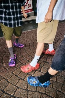 Bape x Crocs, Men's Fashion, Footwear, Flipflops and Slides on Carousell