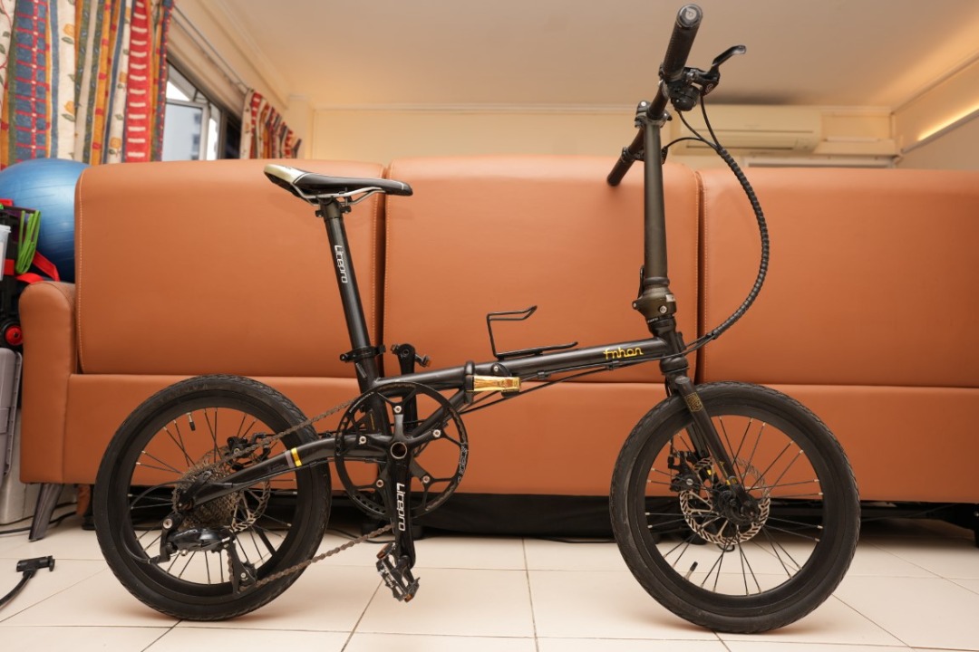 Fnhon Gust 16" Black Gold Foldie Folding Bike not dahon tern java ...
