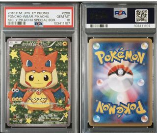 PSA Graded 2015 Poncho Pikachu XY Promo Card, Hobbies & Toys, Toys ...