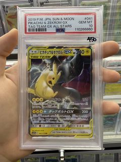 PSA 10 Pokemon Pikachu & Zekrom GX Team Up, Hobbies & Toys, Toys ...