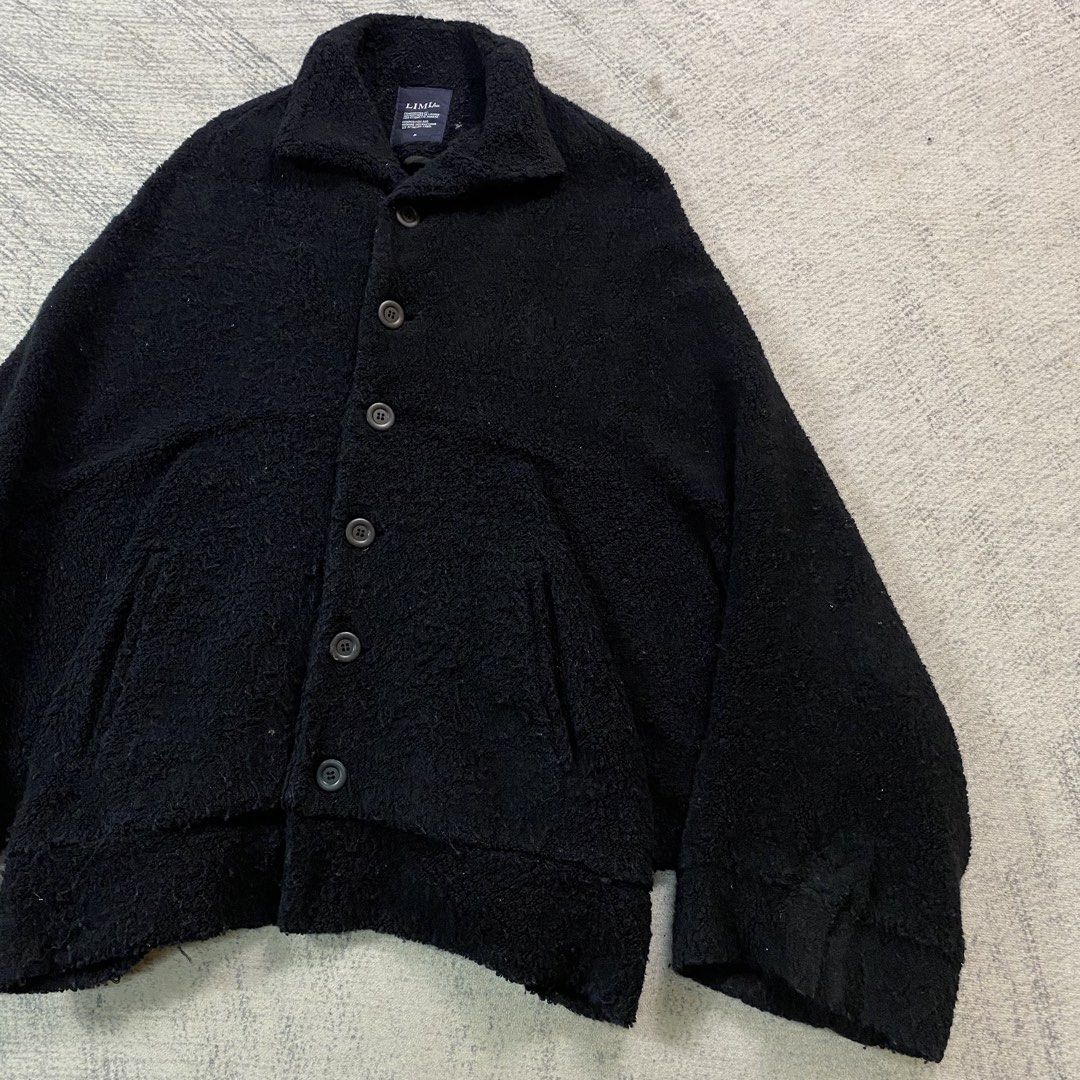 LIMI feu Yohji Yamamoto Batwing Oversized Wool Boucle Jacket, Women's ...