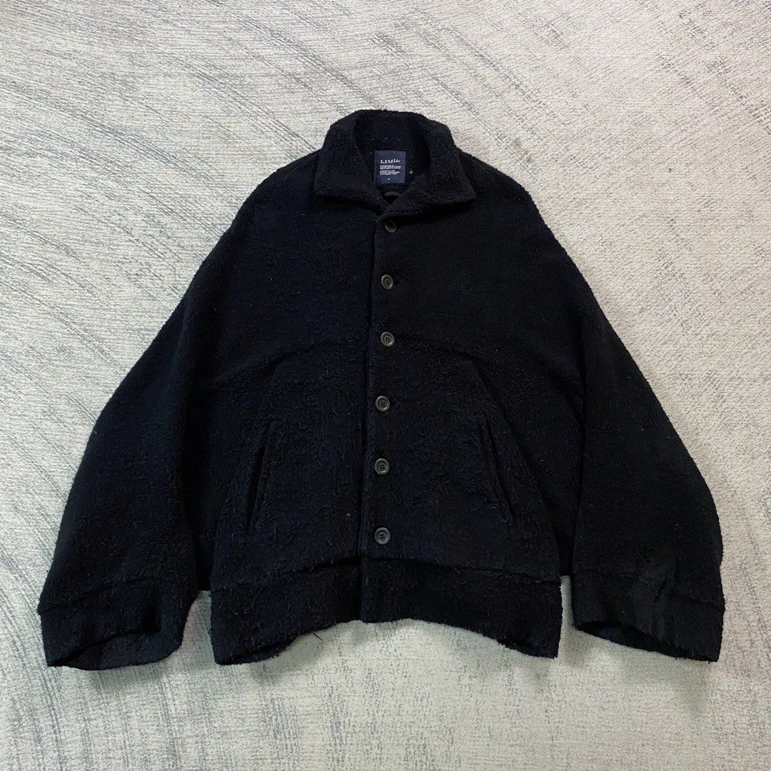 LIMI feu Yohji Yamamoto Batwing Oversized Wool Boucle Jacket, Women's ...