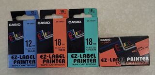 Casio EZ-Label Printer Tape Cartridges (Gold & Silver), Computers ...