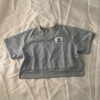 Gray Ribbed Cropped Top, Women's Fashion, Tops, Sleeveless on Carousell