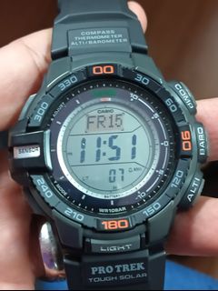 Casio Pro Trek Tough Solar Watch PRW-1300TJ, Men's Fashion, Watches ...