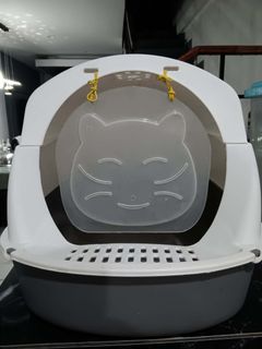 Enclosed Cat Litter Box with Deodorizer and Sand Drain, Pet Supplies ...