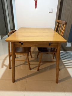 Solid Wood Dining Table, Furniture & Home Living, Furniture, Tables ...