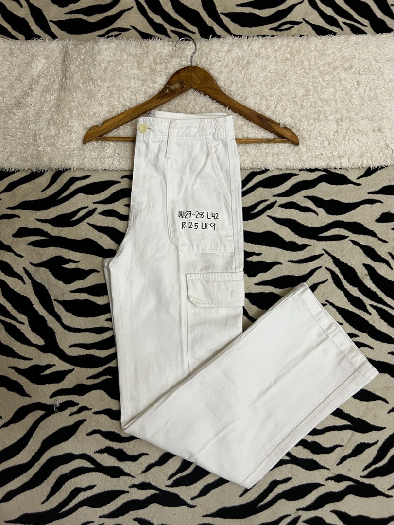 Zara White Cargo Pants, Women's Fashion, Bottoms, Other Bottoms on ...