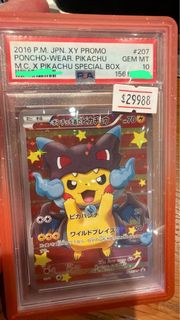 Poncho Pikachu XY Promo #207 GEM MT 10, Hobbies & Toys, Toys & Games on ...