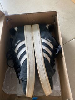 Adidas Campus Sneakers - Cream/Black, Men's Fashion, Footwear, Sneakers ...