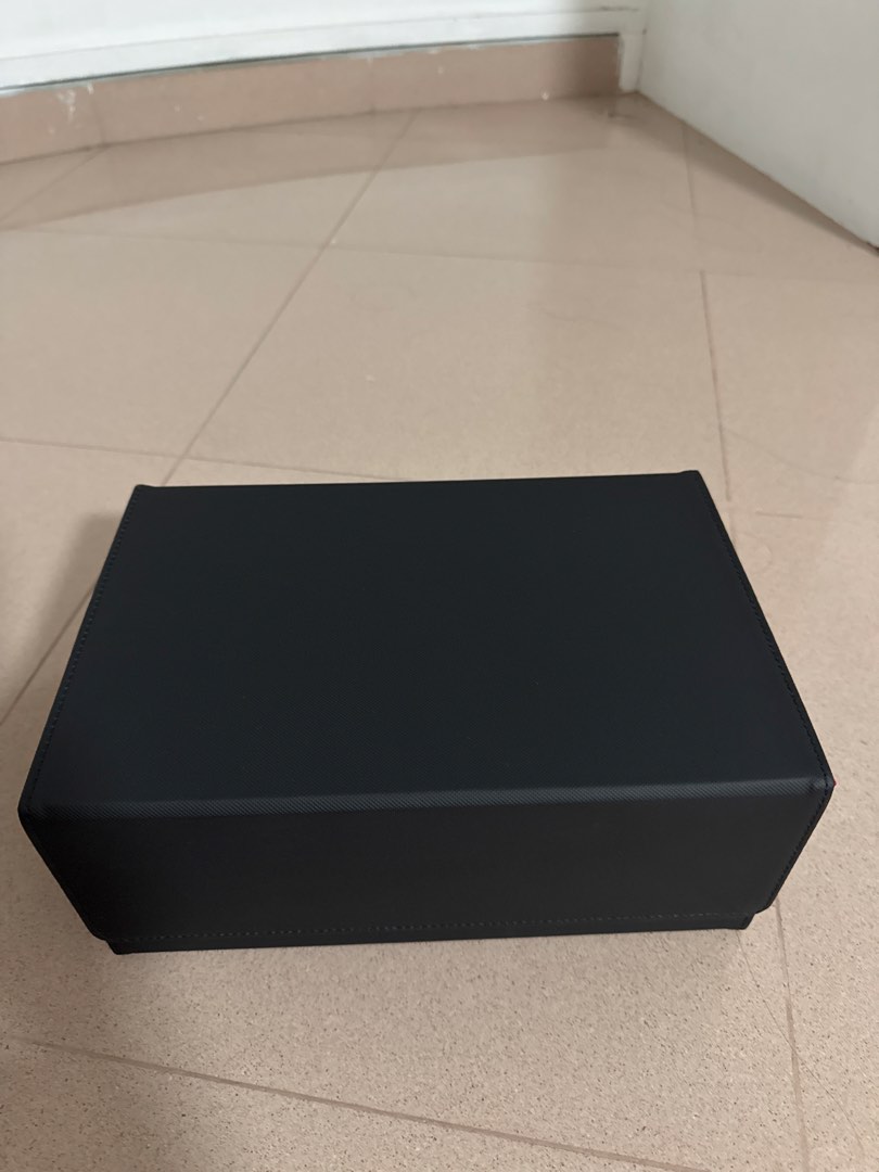 Black Card Storage Box with Red Interior, Hobbies & Toys, Toys & Games ...