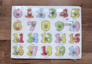 Wooden Alphabet Blocks Pull Along Toy, Babies & Kids, Infant Playtime ...