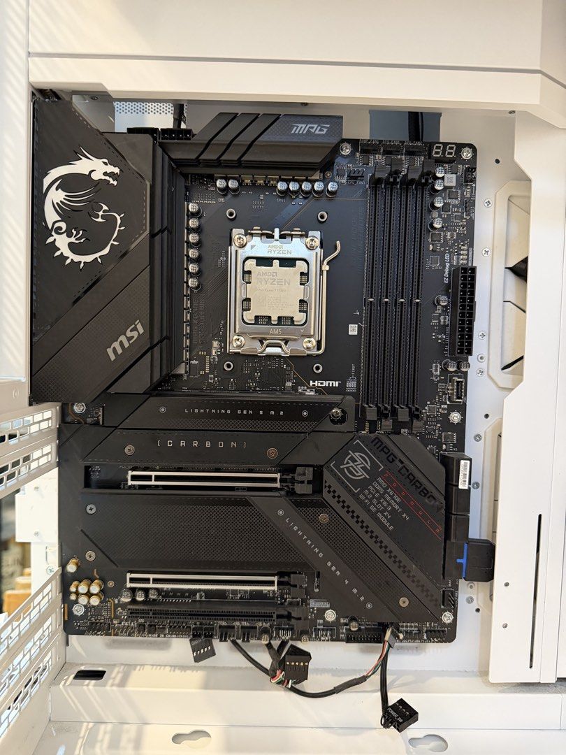 MSI X670E Carbon Motherboard with Windows 11 Pro AMD Ryzen AM5 7000 ...