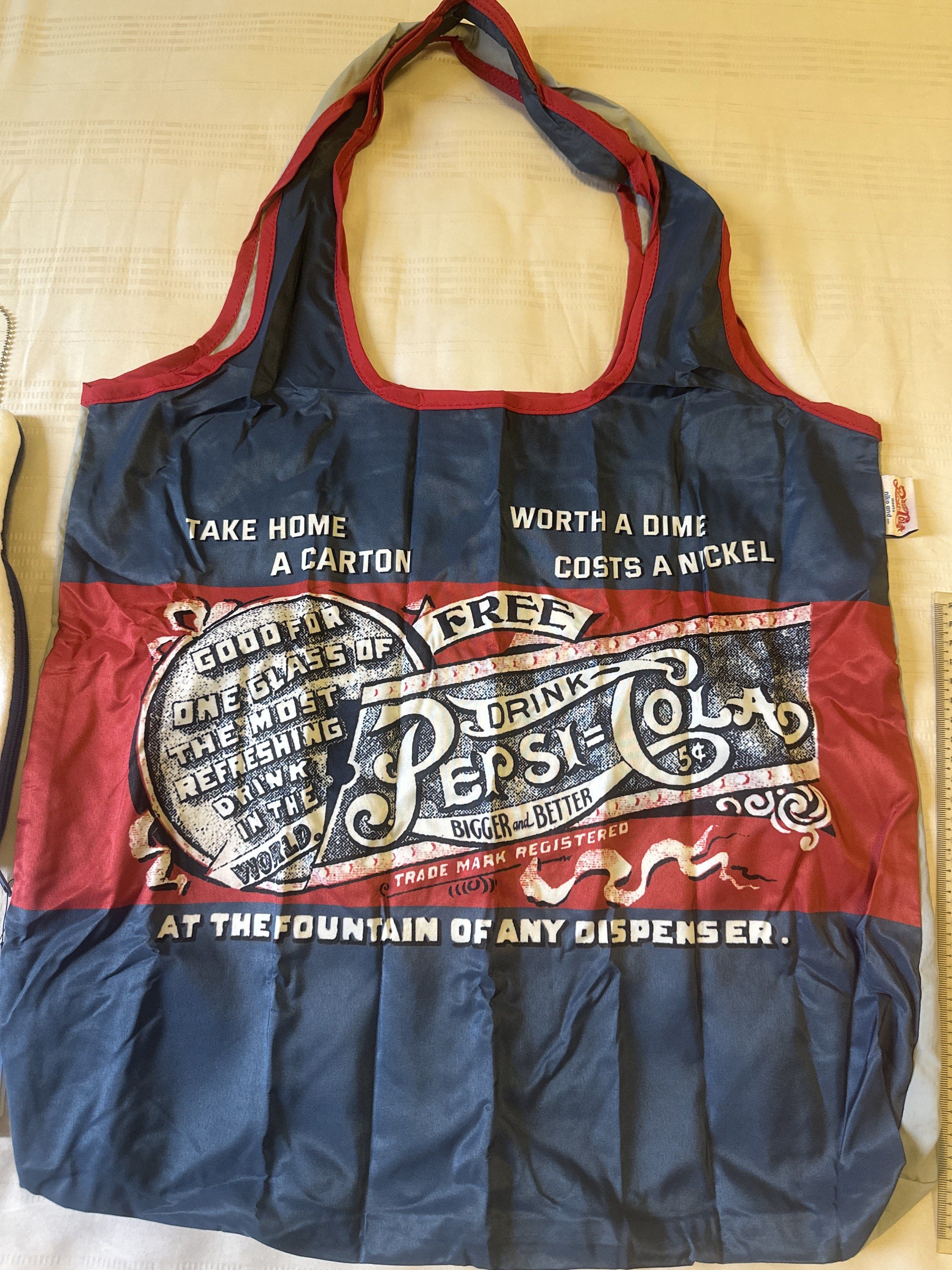 Pepsi-Cola Vintage Tote Bag and Bottle Pouch, Women's Fashion, Bags ...