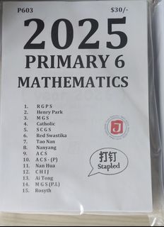 2025 Primary 6 Mathematics Exam Papers PSLE, Hobbies & Toys, Books ...