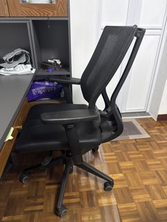 Black Ergonomic Office Chair with Mesh Back, Furniture & Home Living ...