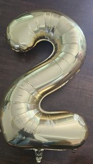 12pcs Blue & Gold Number 1 Balloon Set with Crown, Hobbies & Toys ...