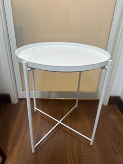 White Wicker Side Table, Furniture & Home Living, Furniture, Tables ...