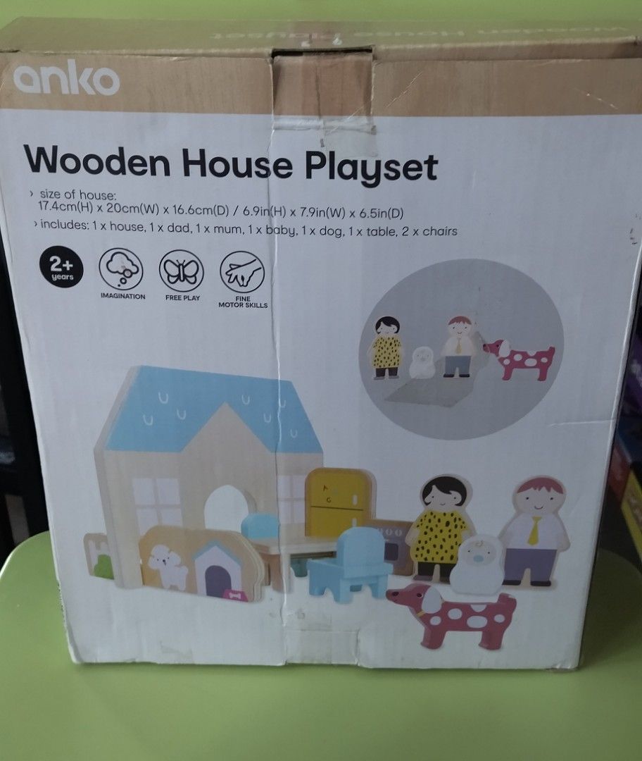 Anko Wooden House Playset, Hobbies & Toys, Toys & Games on Carousell