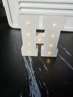 White LED Light-Up Letters - '1' and '2', Furniture & Home Living ...