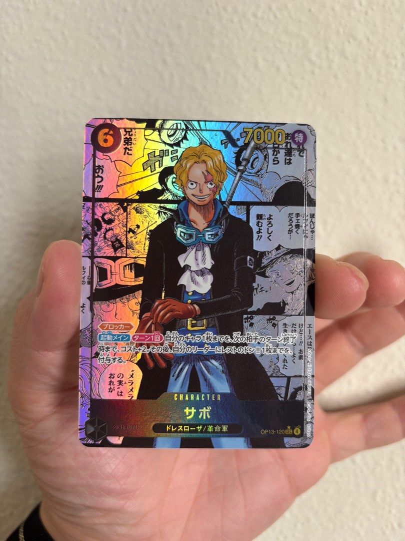 One Piece Card Game - Sabo Manga Op13-120 Raw, Hobbies & Toys, Toys ...