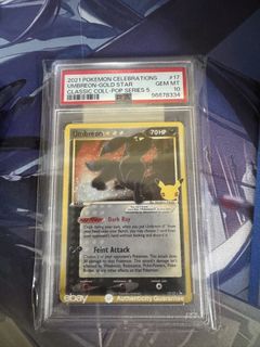 2021 POKEMON CELEBRATIONS CLASSIC COLLECTION #17 UMBREON-GOLD STAR ...