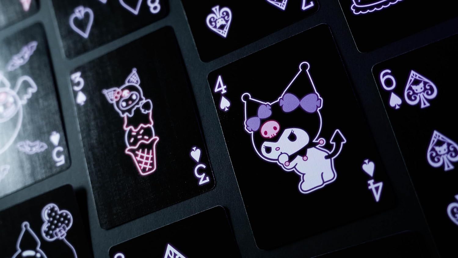 Bicycle Kuromi Sanrio Playing Cards, Black, Pink and Purple, 1 Deck ...