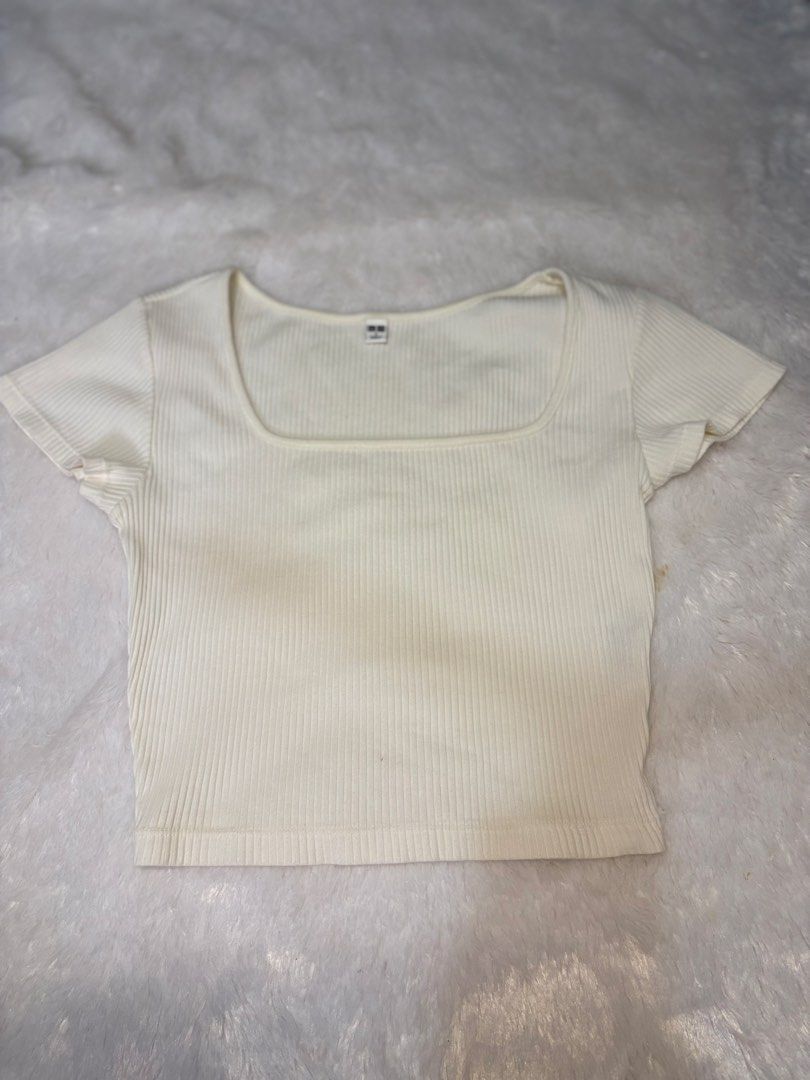 Square white top, Women's Fashion, Tops, Shirts on Carousell
