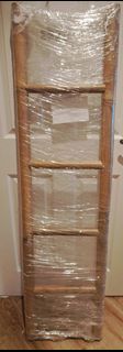 2x Solid Wood Trapezoidal Wall Tower Rack, Furniture & Home Living ...