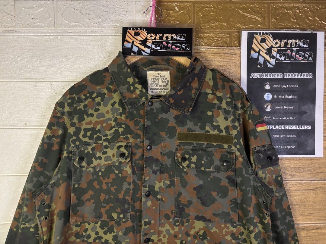 1995 German Army Flecktarn Military Field Jacket by, Men's Fashion ...