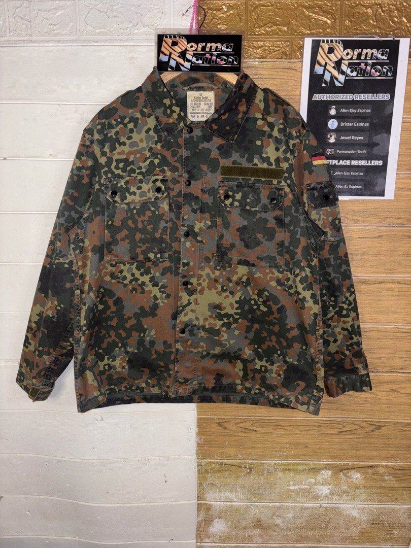 1995 German Army Flecktarn Military Field Jacket by, Men's Fashion ...
