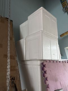 Styrofoam boxes + carton (whole amt), Furniture & Home Living, Home ...