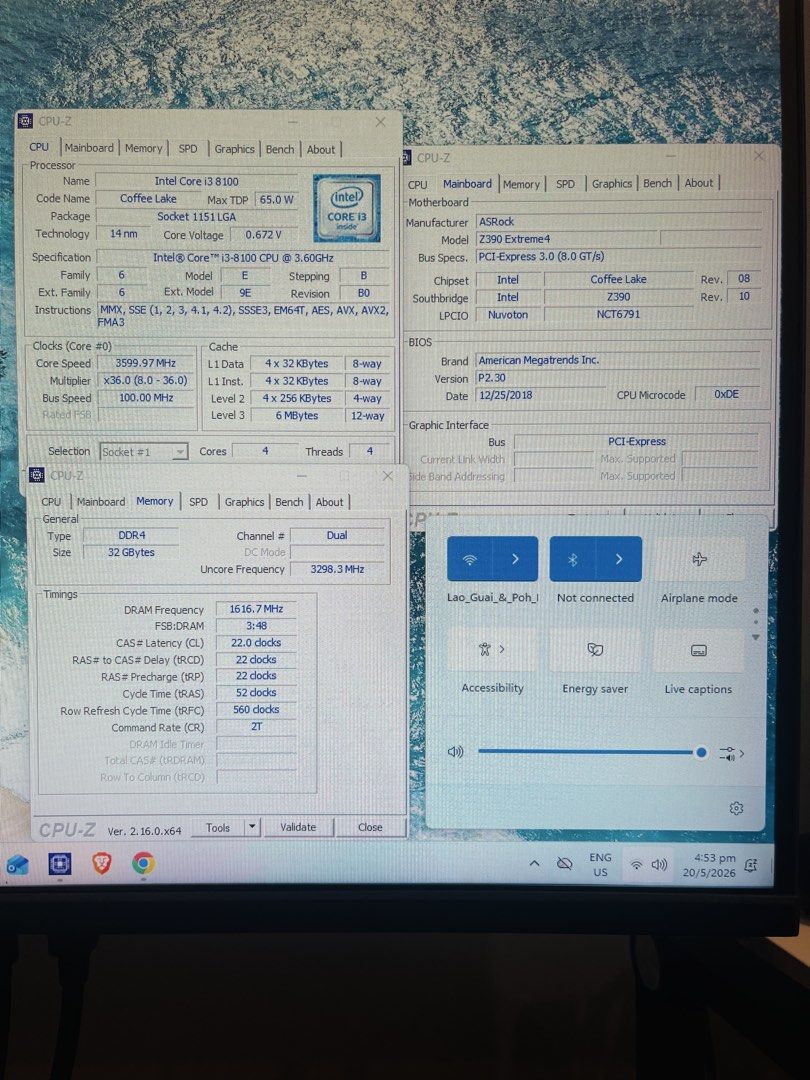 🔥 Combo Sales 🔥 Intel i3-8100 + ASRock Z390 Extreme4, Computers & Tech ...