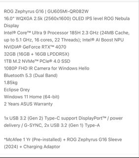 ASUS ROG Zephyrus G14 Laptop, Computers & Tech, Laptops & Notebooks on ...