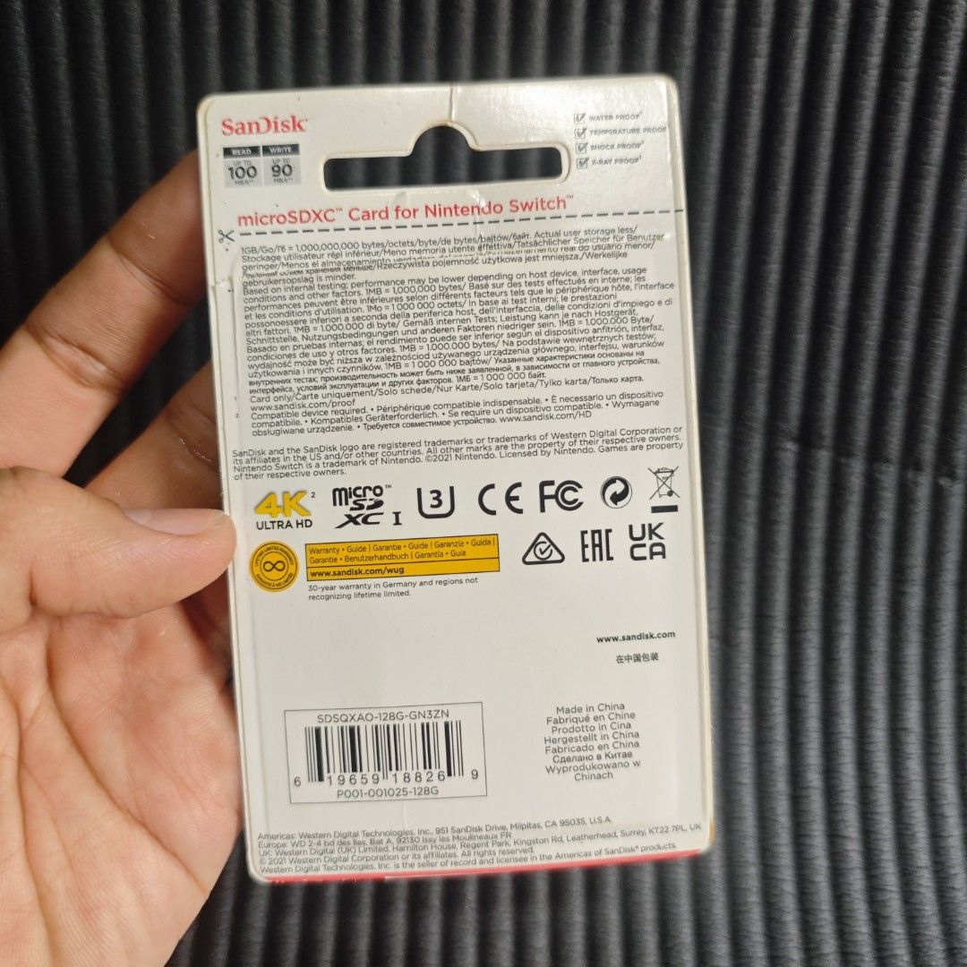 Official Nintendo Switch Micro Sd Card 128Gb Original, Video Gaming ...